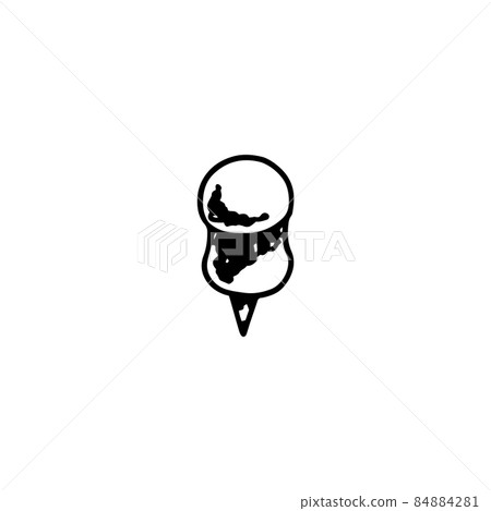 Map pushpin marker or navigation symbol, sketch... - Stock Illustration ...