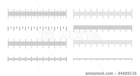 Different horizontal thermometer scales set.... - Stock Illustration ...
