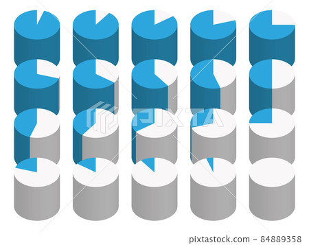 Pie chart set loading by 5 percent - Stock Illustration [84889358] - PIXTA