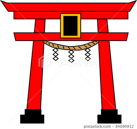 Beautiful shimenawa torii - Stock Illustration [84890912] - PIXTA