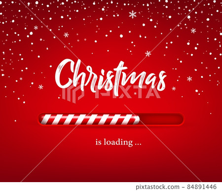 Christmas loading progress bar with realistic...-插圖素材 [84891446] - PIXTA圖庫