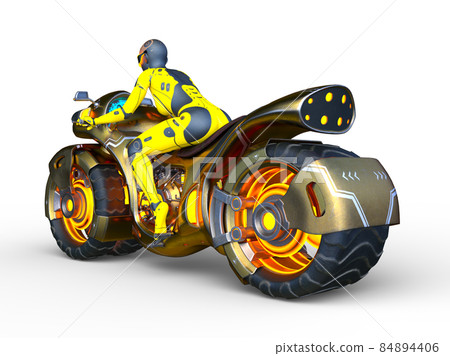 Female cyborg rider - Stock Illustration [84894406] - PIXTA
