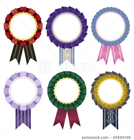 Cute rosette set 2 - Stock Illustration [84894590] - PIXTA