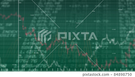 Image of data processing and text over green... - Stock Illustration ...