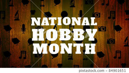 Composite image of national hobby month text... - Stock Illustration ...