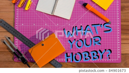 Composition of what's your hobby text with...-插圖素材 [84901673] - PIXTA圖庫