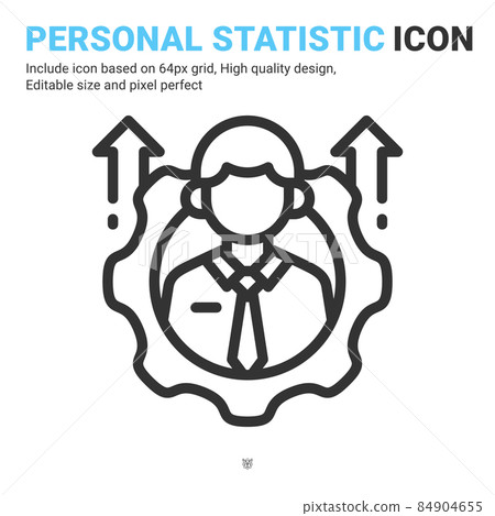 Personal development icon vector with outline... - Stock Illustration ...