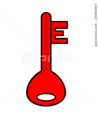 Key (red) - Stock Illustration [84904867] - PIXTA