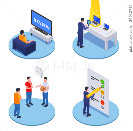 Customer Experience Isometric Concept - Stock Illustration [84912753 ...