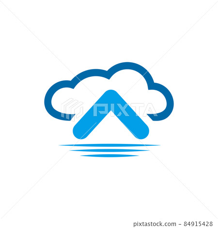 Home cloud data service company logo design - Stock Illustration ...