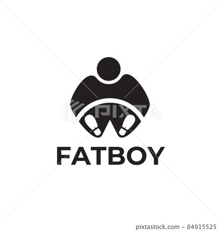Fatboy icon silhouette symbol logo design - Stock Illustration ...