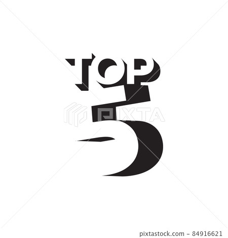 Top 5 Big Five logo design template - Stock Illustration [84916621] - PIXTA