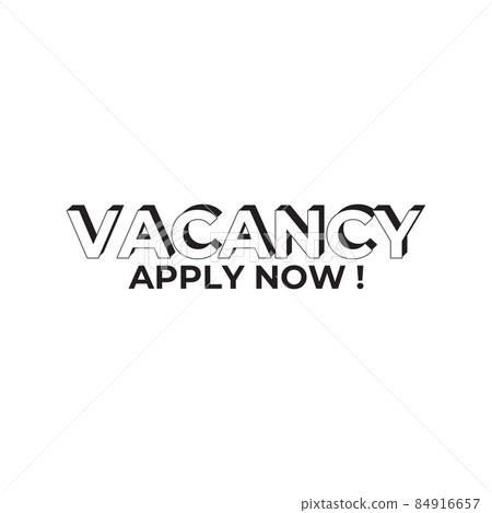 Job vacancy information text symbol design - Stock Illustration ...