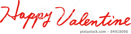 Happy Valentine-Characters-Cursive-English... - Stock Illustration ...