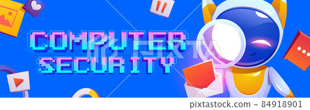 Vector banner of computer security - Stock Illustration [84918901] - PIXTA