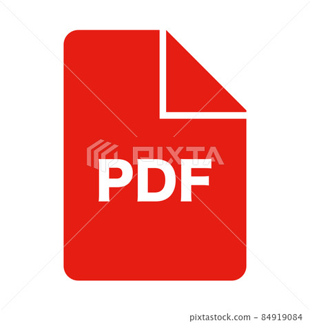 Red PDF file Business documents - Stock Illustration [84919084] - PIXTA