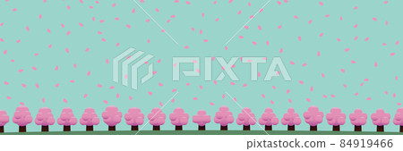 Spring emerald green sky with cherry blossoms - Stock Illustration ...