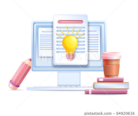 3D content illustration, vector creative... - Stock Illustration ...