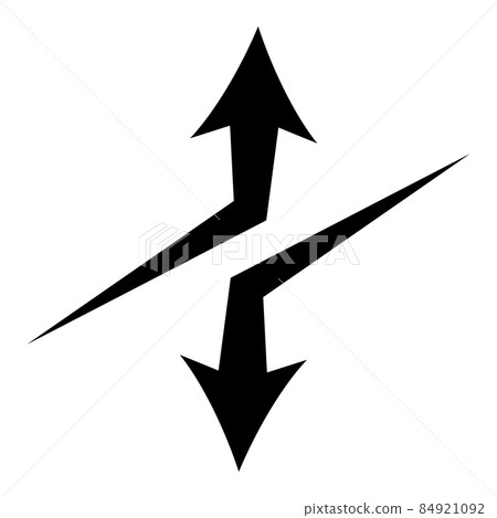 Refractive arrow icon set soaring / descending - Stock Illustration ...