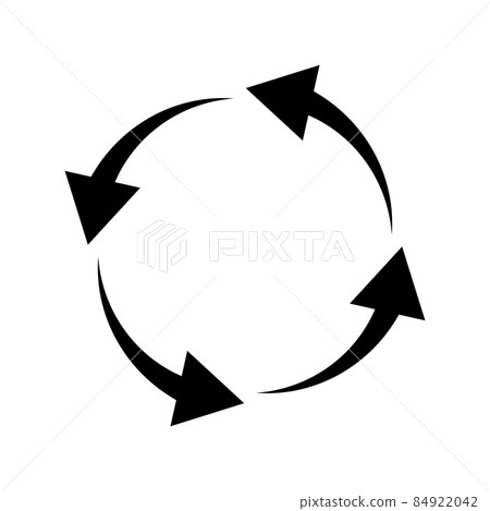 4 rotating arrows - Stock Illustration [84922042] - PIXTA