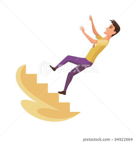 Falling man. Falling down people because fall... - Stock Illustration ...