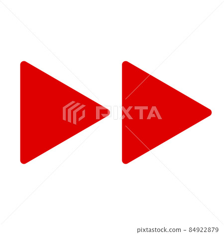 Fast forward icon red - Stock Illustration [84922879] - PIXTA