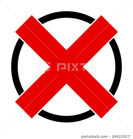 A round icon that emphasizes the cross mark - Stock Illustration ...