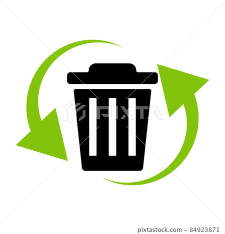 Trash and recycle symbol - Stock Illustration [84923871] - PIXTA
