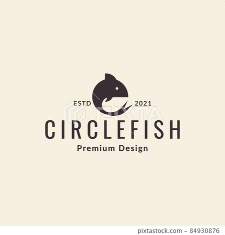 little fish geometric hipster logo symbol icon... - Stock Illustration ...