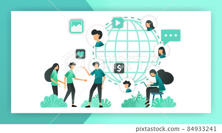 expand network marketing. get to know many... - Stock Illustration ...