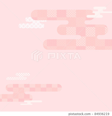 Pink Japanese style background material - Stock Illustration [84936219 ...