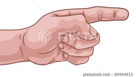 Hand Pointing Finger Comic Book Pop Art Cartoon - Stock Illustration ...