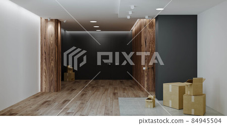 Housevorming. Loft modern interior . Modern... - Stock Illustration ...