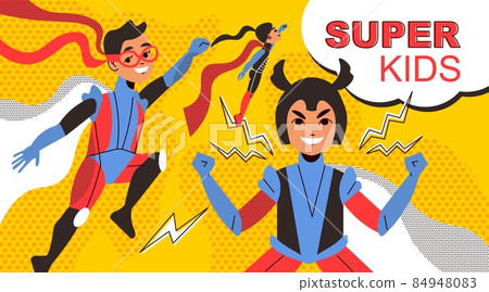 Superhero Kids Comics-插圖素材 [84948083] - PIXTA圖庫
