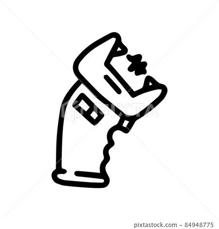 stun gun line vector doodle simple icon - Stock Illustration [84948775 ...