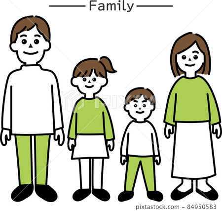Simple Sketch Of Nuclear Family