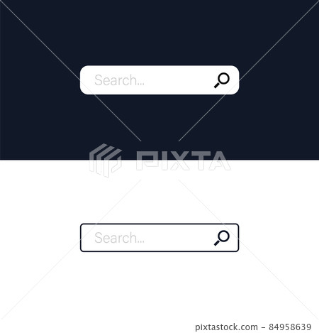 Search bar with icon and placeholder. On a dark... - Stock Illustration [84958639] - PIXTA