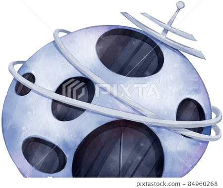 Metaverse city watercolor clipart png - Stock Illustration [84960268 ...