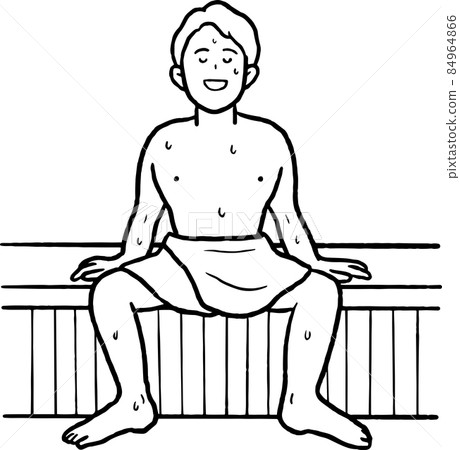 Illustration material of a man entering the... - Stock Illustration ...