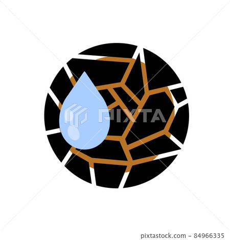 Dryness icon. Blue drop of water. Moisture and... - Stock Illustration ...