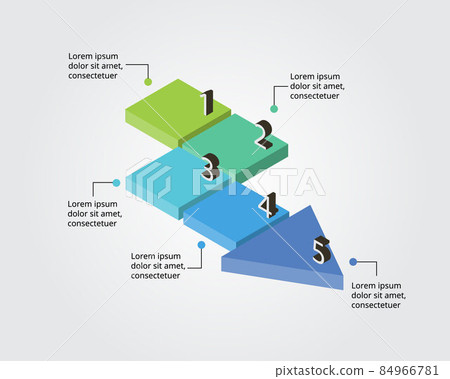 arrow step template for infographic for... - Stock Illustration ...
