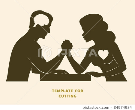 Template for laser cutting, wood carving, paper... - Stock Illustration ...