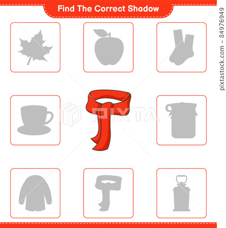 Find the correct shadow. Find and match the... - Stock Illustration ...