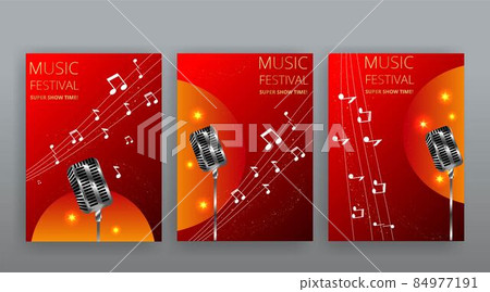 Music Festival night show poster, Cinema and... - Stock Illustration ...