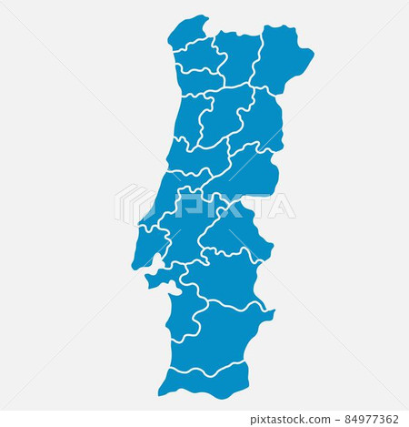 doodle freehand drawing of portugal map. - Stock Illustration [84977362 ...