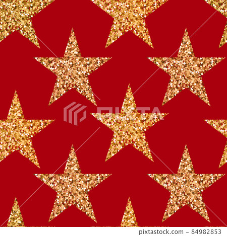 Vector seamless pattern with gold glitter stars... - Stock Illustration ...
