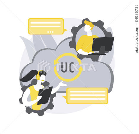 Unified communication abstract concept vector... - Stock Illustration ...