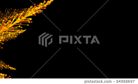 3D rendering of stylish bright branches growing... - Stock Illustration ...