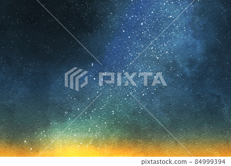 Background material_watercolor texture_starry sky - Stock Illustration ...