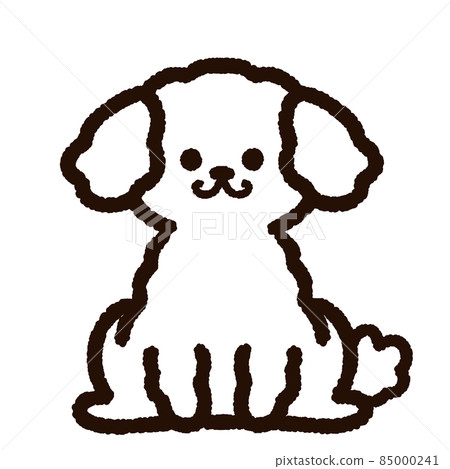 Cute toy poodle white - Stock Illustration [85000241] - PIXTA